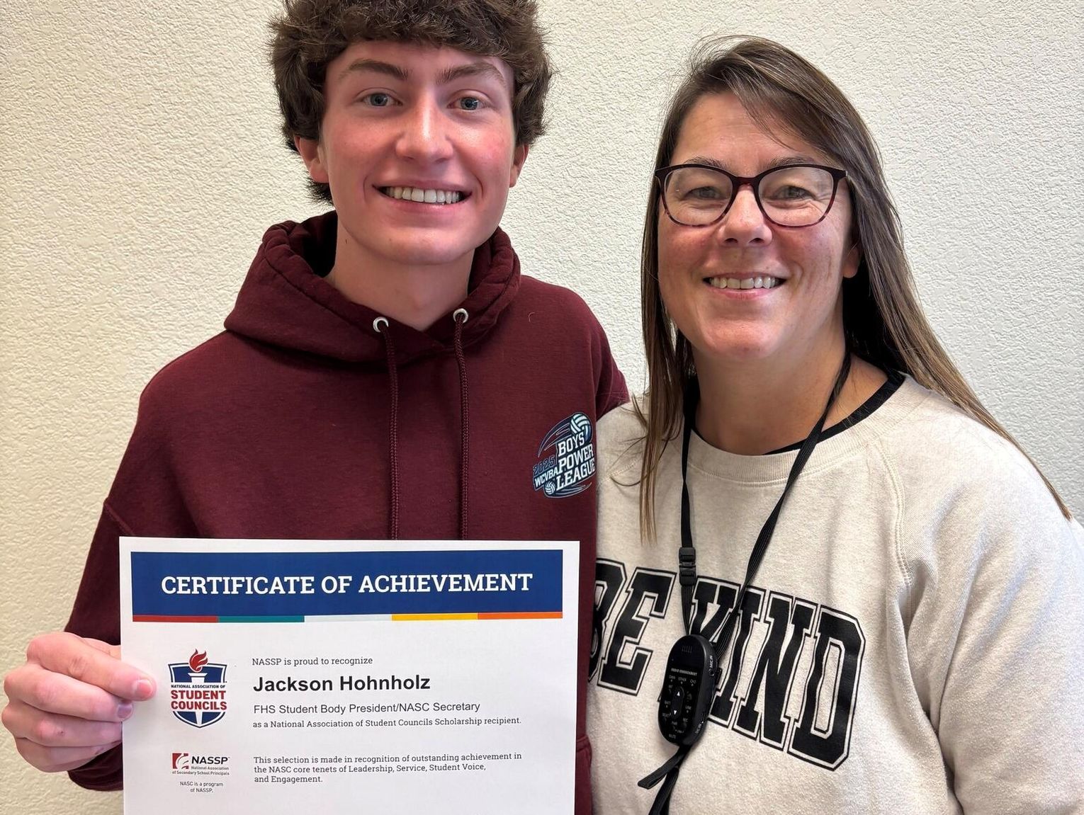 FHS Student Body President earns prestigious scholarship